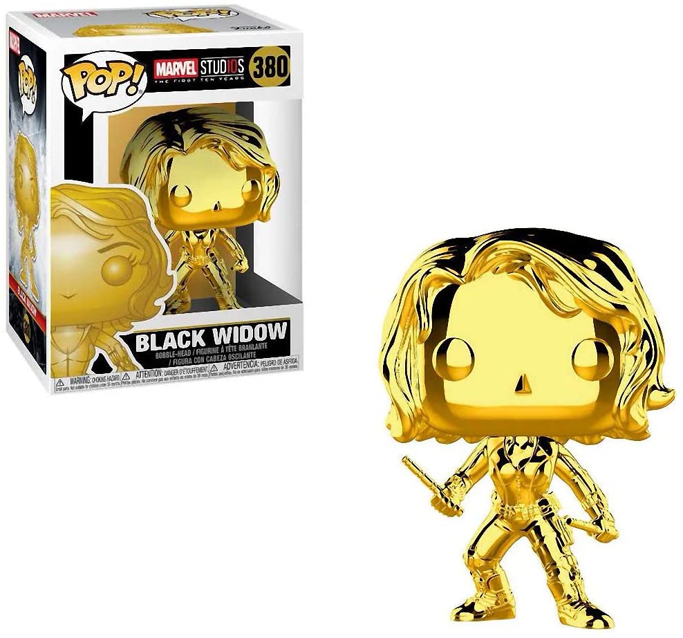 Marvel Studios 10th Anniversary Black Widow Gold Chrome Funko Pop Vi